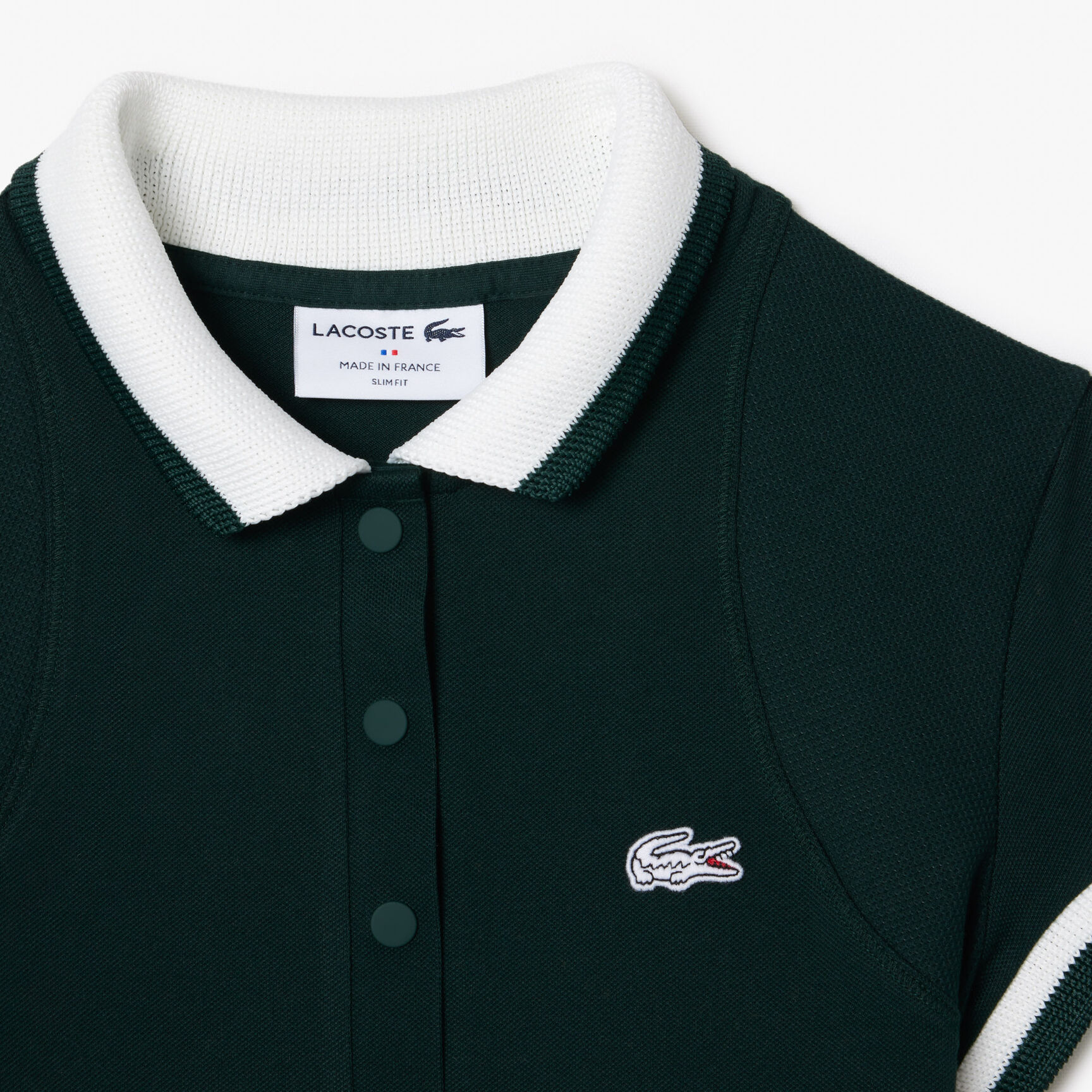 Buy French Made Stripe Accent Pique Polo Shirt | Lacoste EG